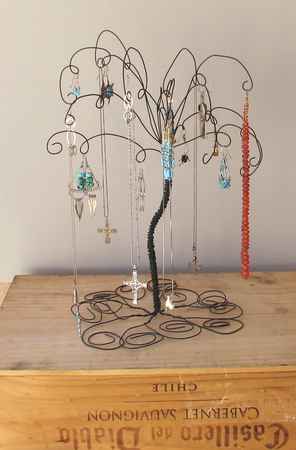 Wire Jewelry Tree Stand , Earring, Rings,bracelets, Organizer, Display ...