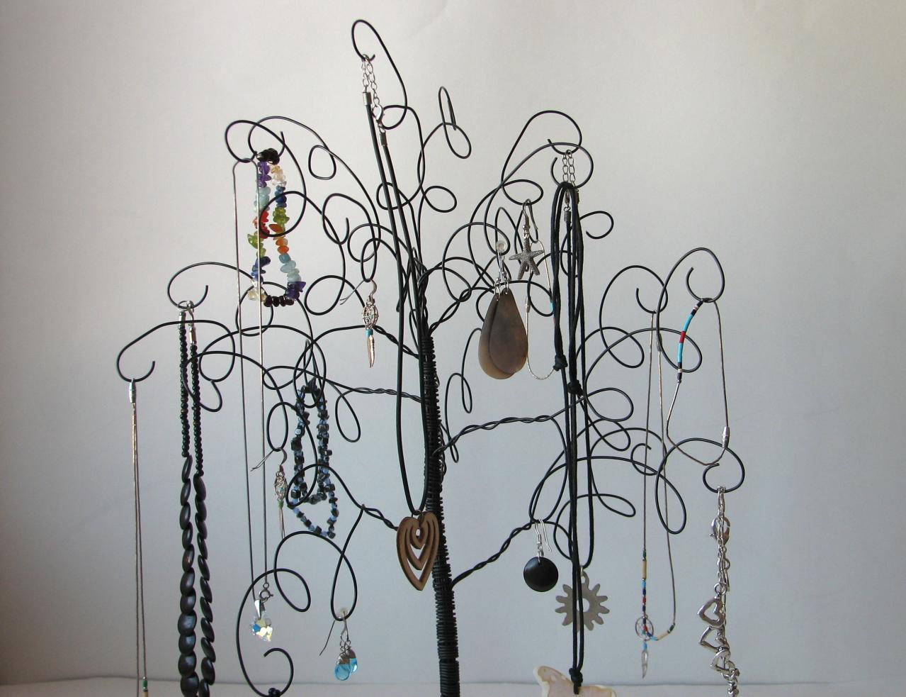 Wire Jewelry Tree Stand , Earring, Rings,bracelets, Organizer, Display ...